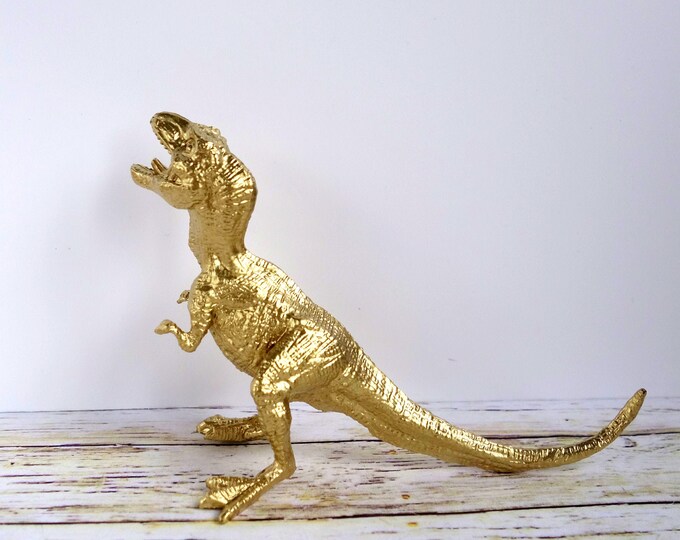 Gold T-rex Dinosaur Ornament: Fun Home Decor or Alternative - Etsy UK