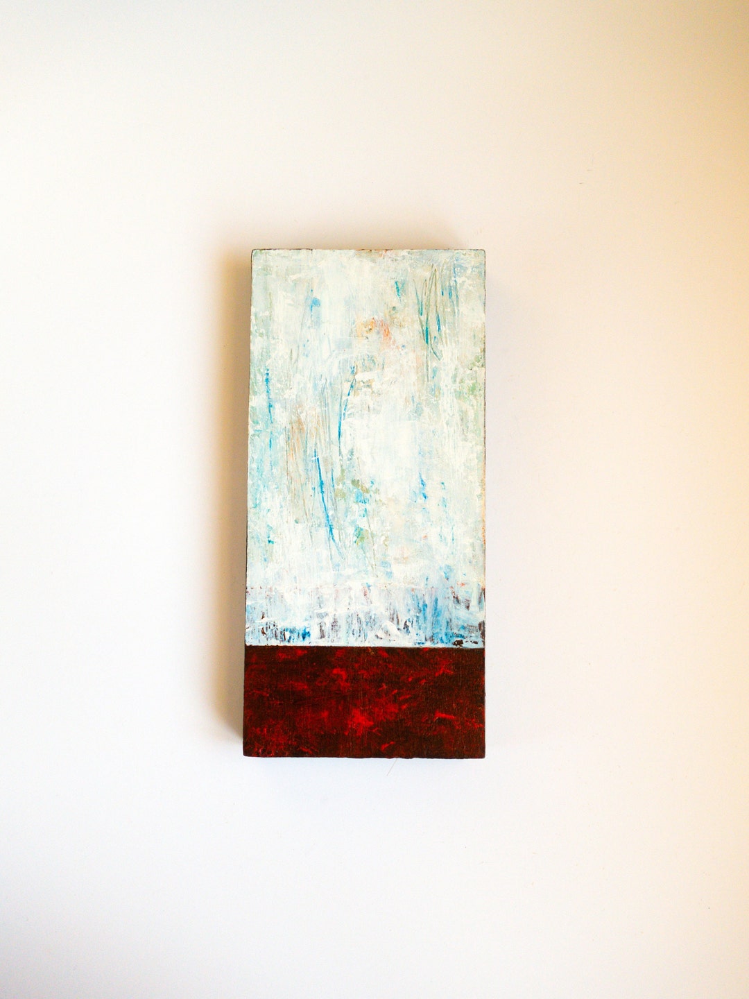 Textured Red Abstract Painting, Original Contemporary Art Block - Etsy