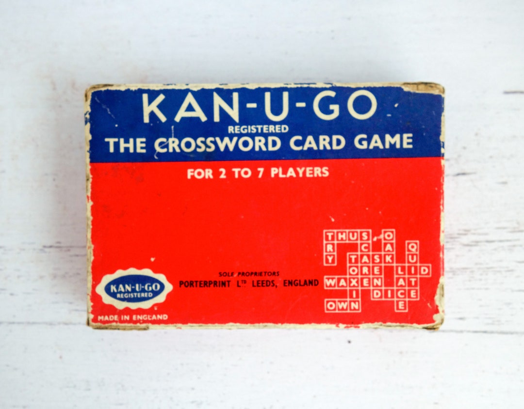 Vintage Kan U Go Card Game: 1930s Crossword Fun With Rule Book - Etsy