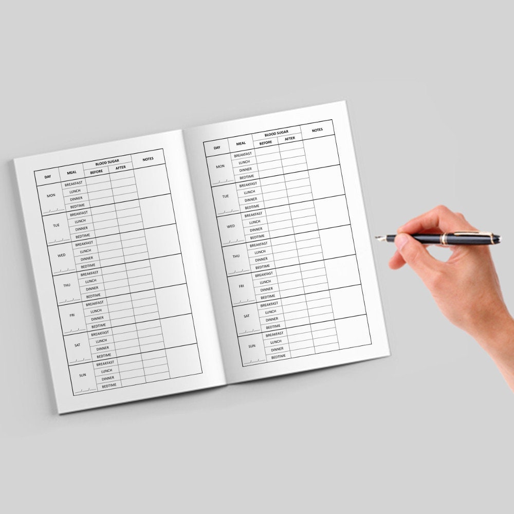 Blood Sugar Log Book Bubbles Diabetes Blood Sugar Journal Sugar Sheets ...