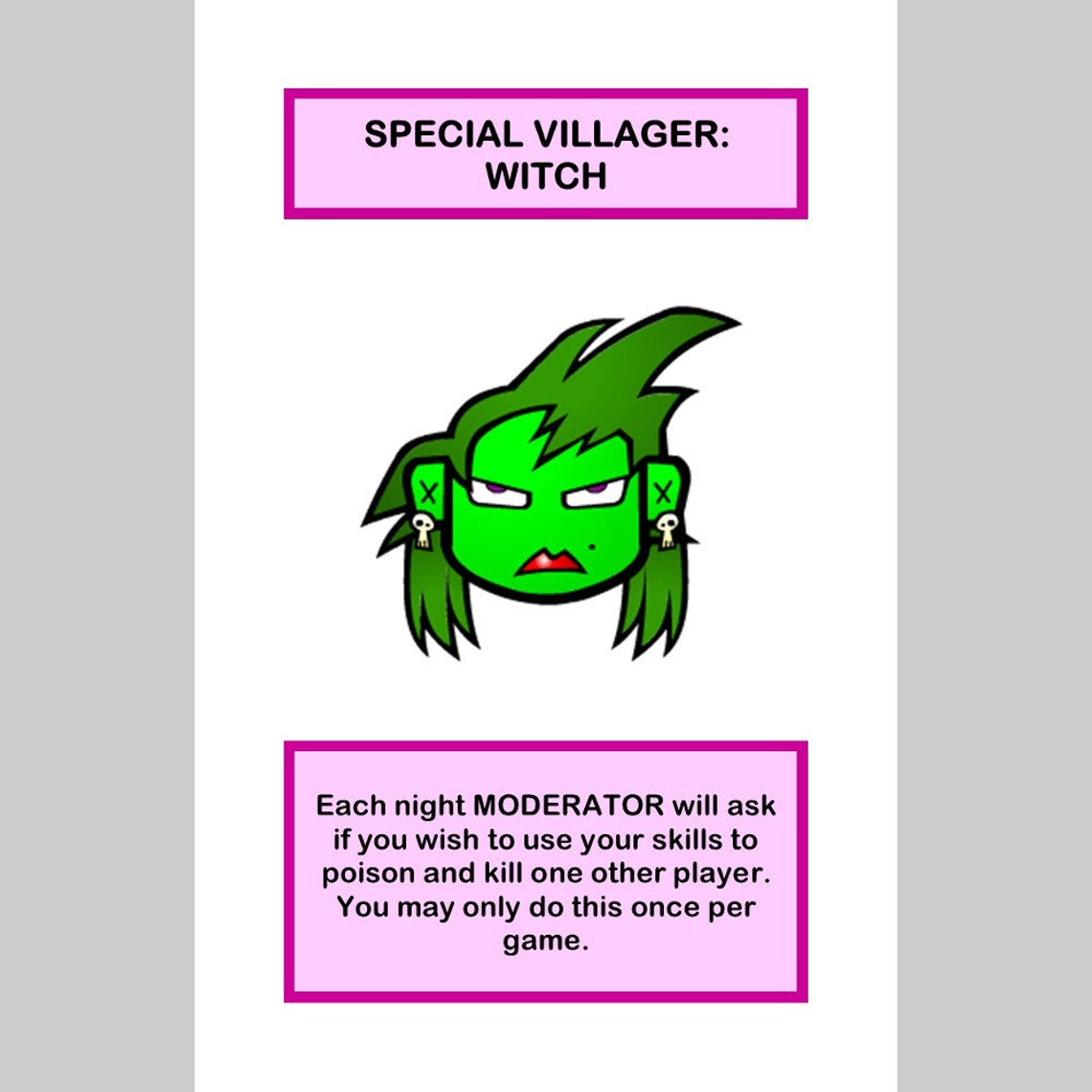 Werewolf Card Game Print and Cutout at Home - Etsy UK