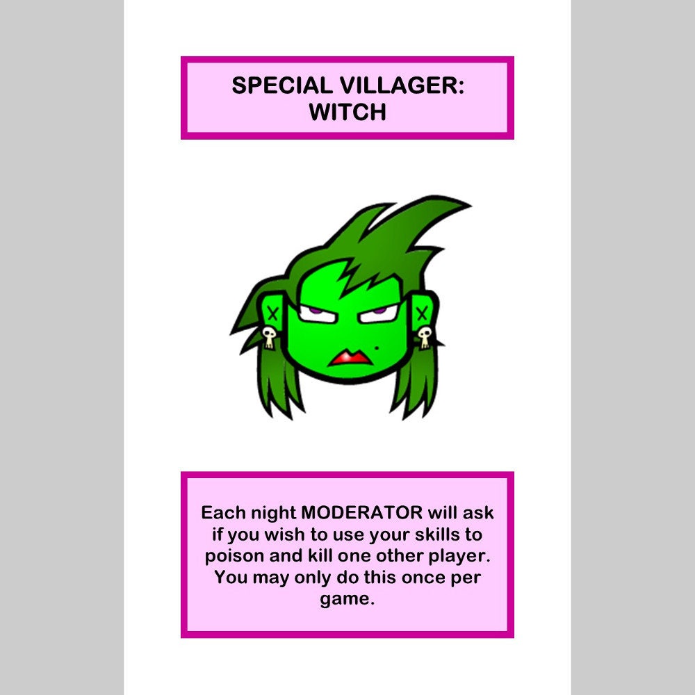 Werewolf Card Game Print and Cutout at Home - Etsy UK