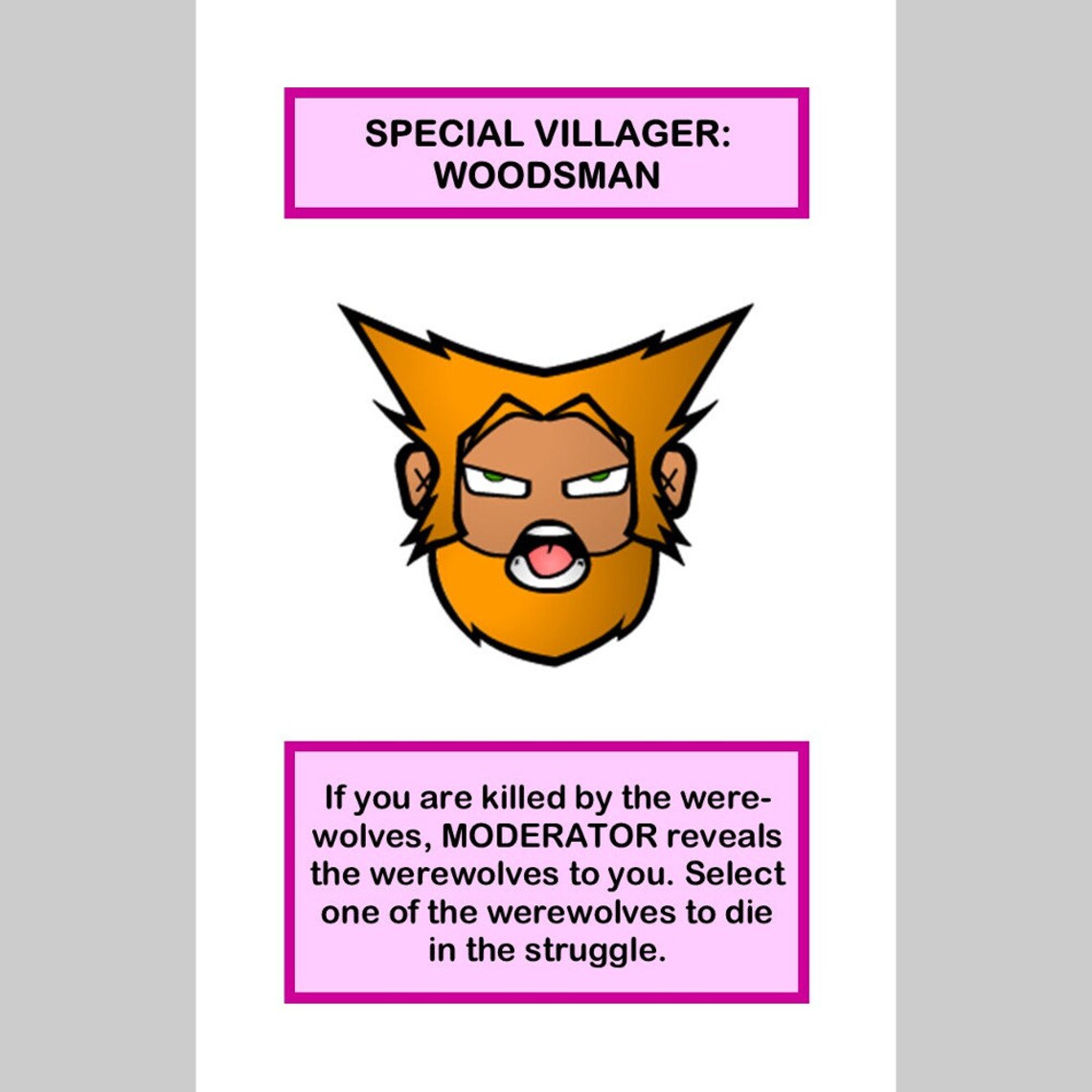 Werewolf Card Game Print and Cutout at Home - Etsy UK