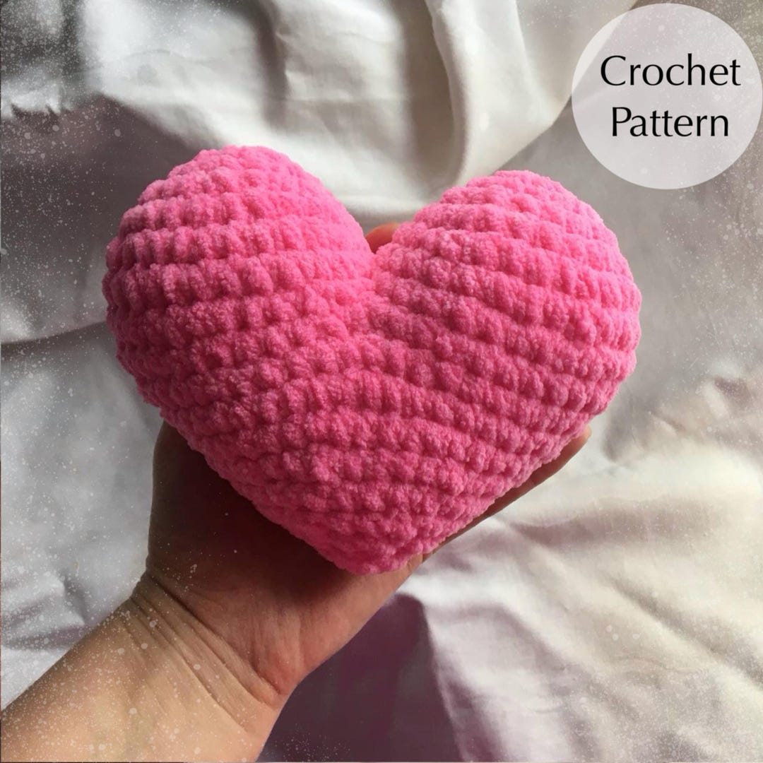Crochet Pattern, Crochet Plush Heart, Amigurumi Toys, Pdf in English ...
