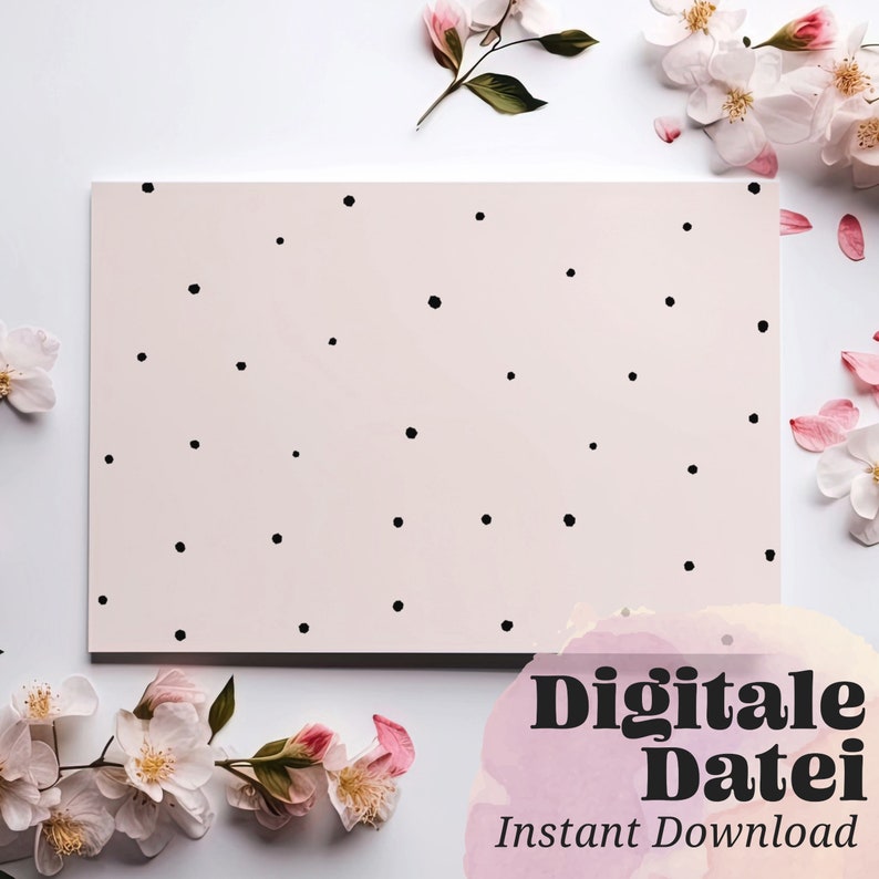 Printable Greeting Card Template, Hand-drawn Patterns, Mini Folding ...