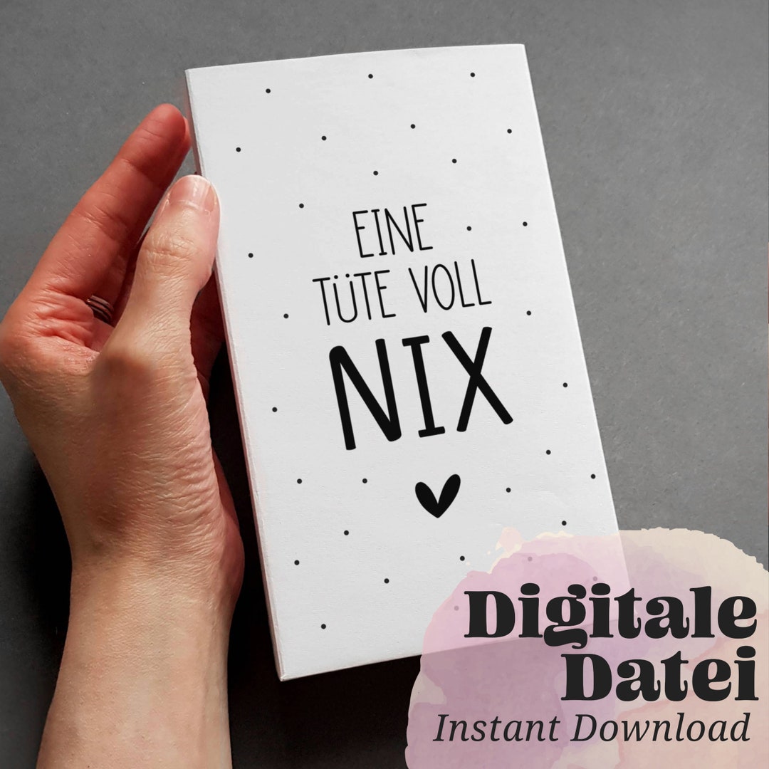 Paper Bag Print Template "a Bag Full of Nothing" Printable, for ...