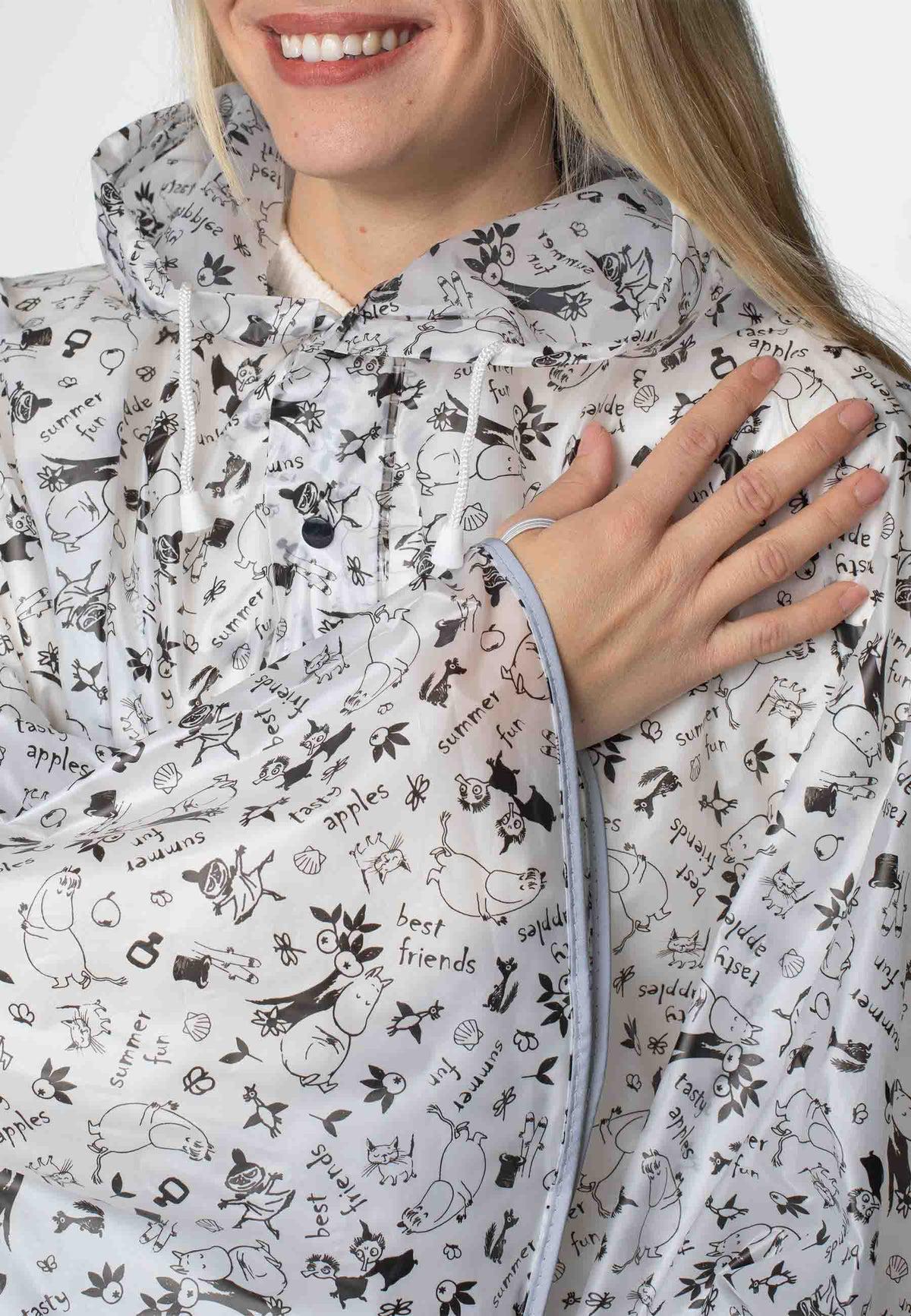 Moomin in the Garden With a Rain Poncho - Etsy