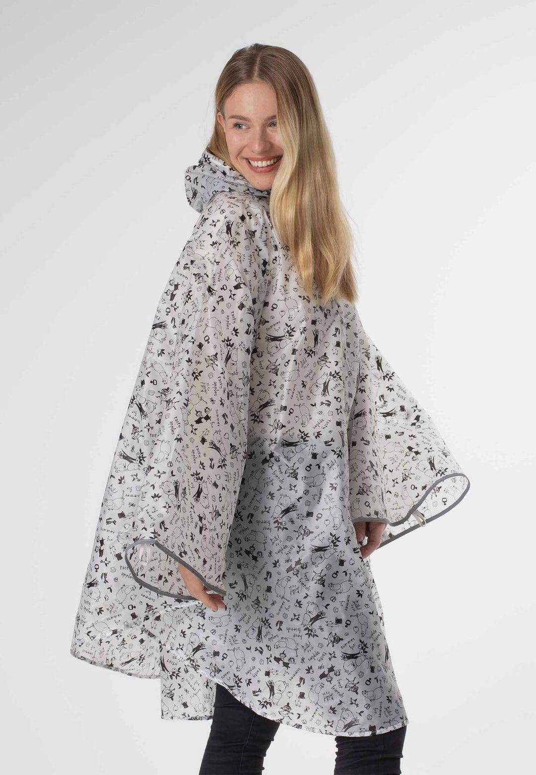 Moomin in the Garden With a Rain Poncho - Etsy