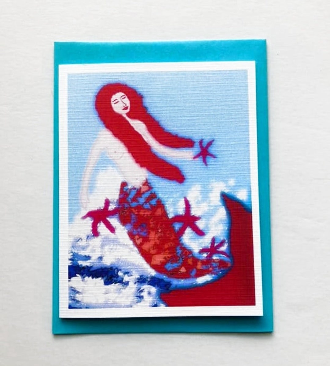MERMAID, Note Card, Stationery, Greeting Cards, Paper Goods, Party ...
