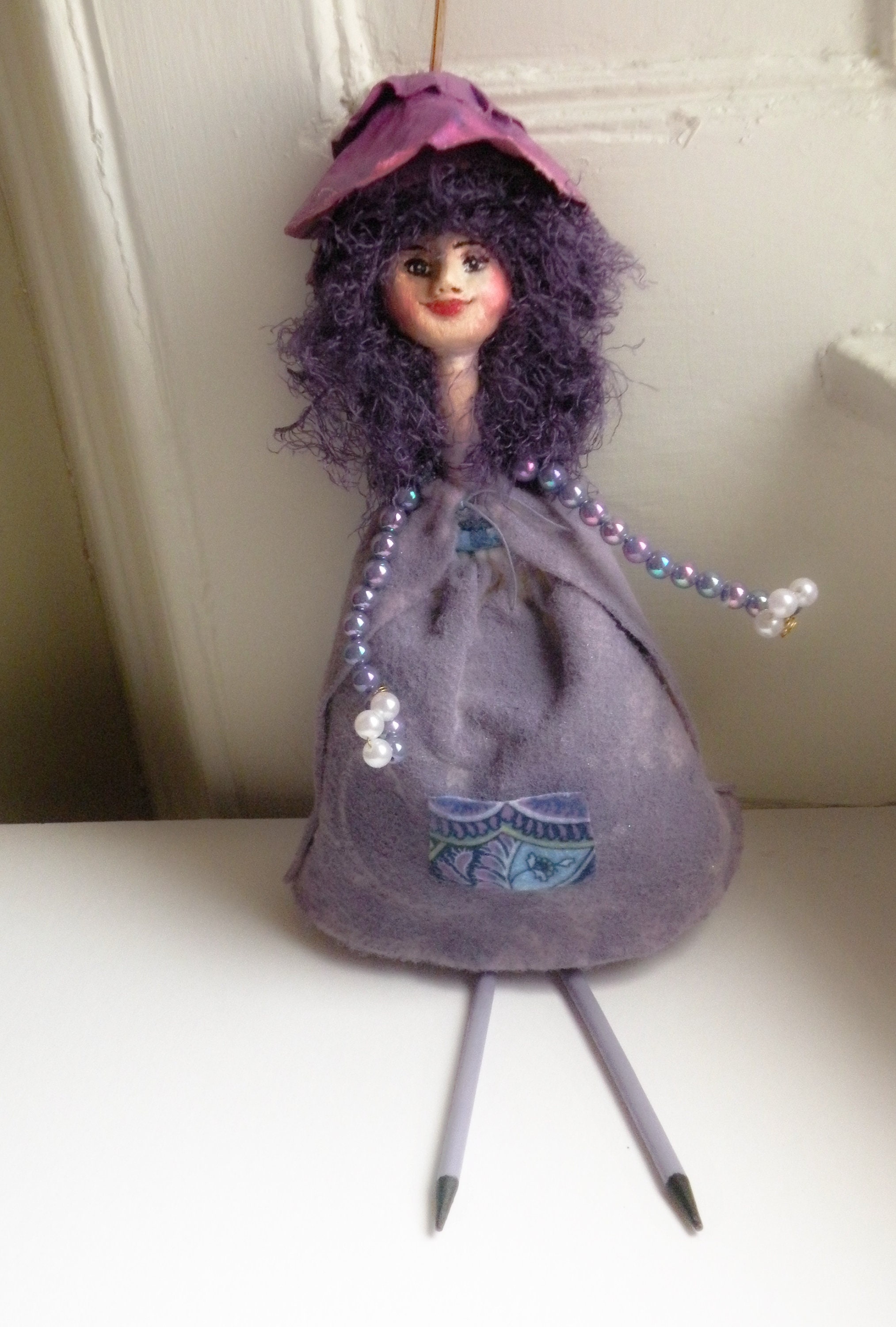 VIOLET ROSE Elemental Art Doll, Mixed Media, Sculpture, Ooak ...