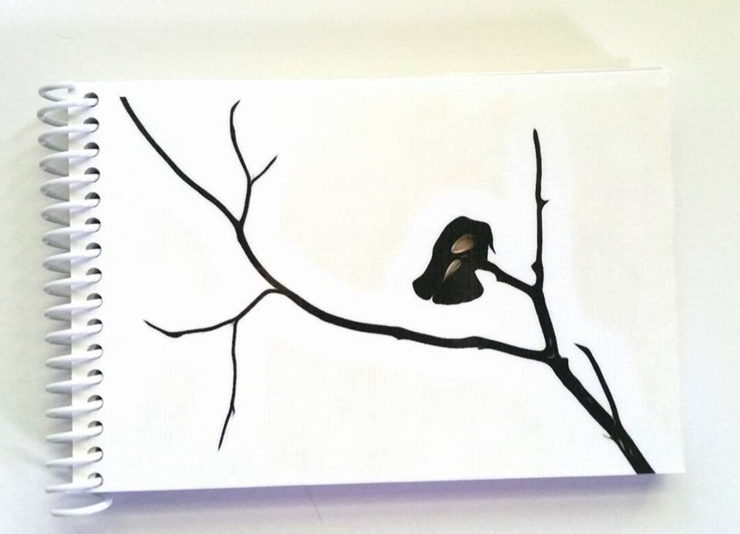 THE CROW Hand Made Journal, Crows, Tree, Black and White, Paper Goods ...