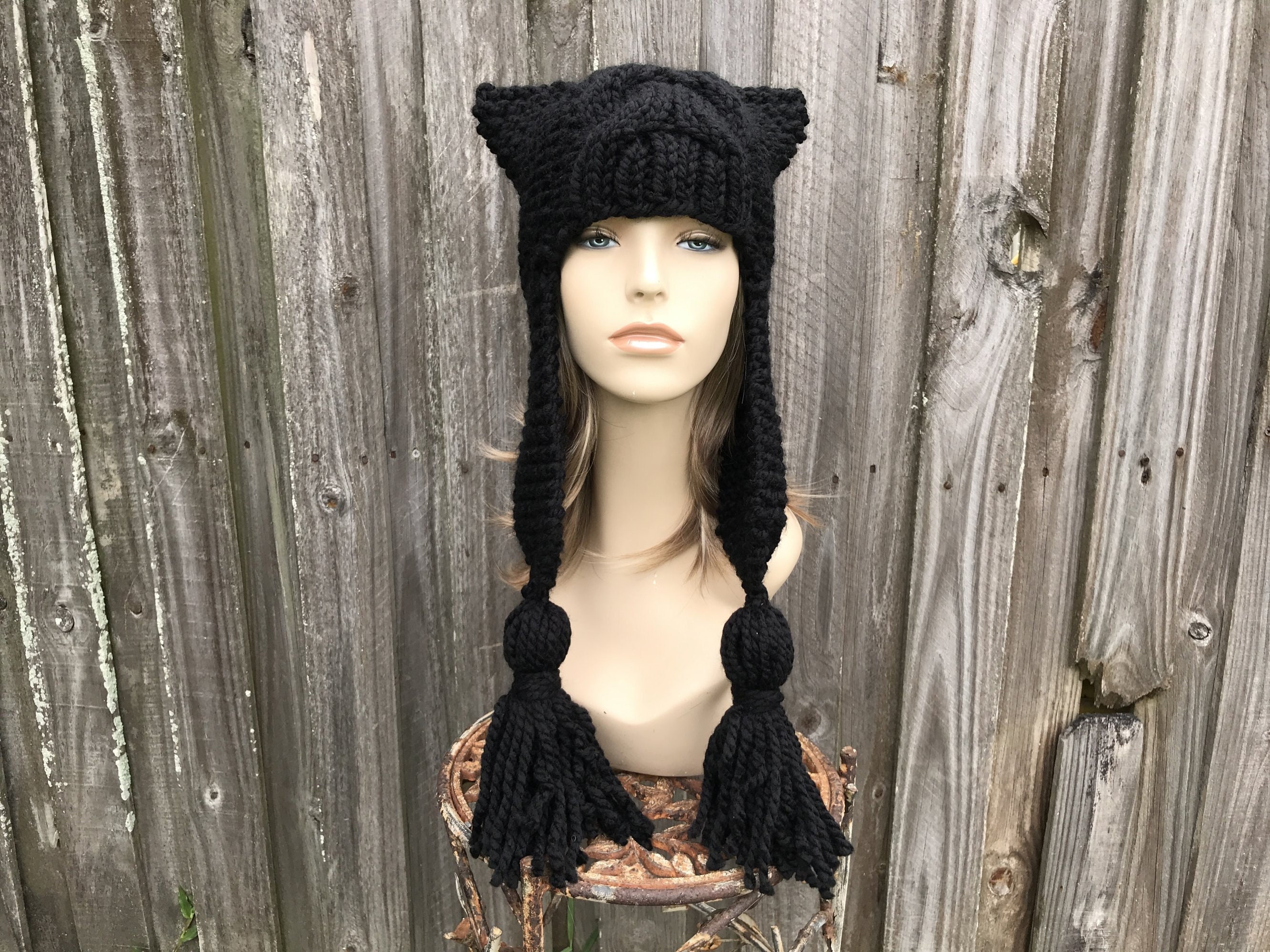 Long Ear Flap Hat - Etsy