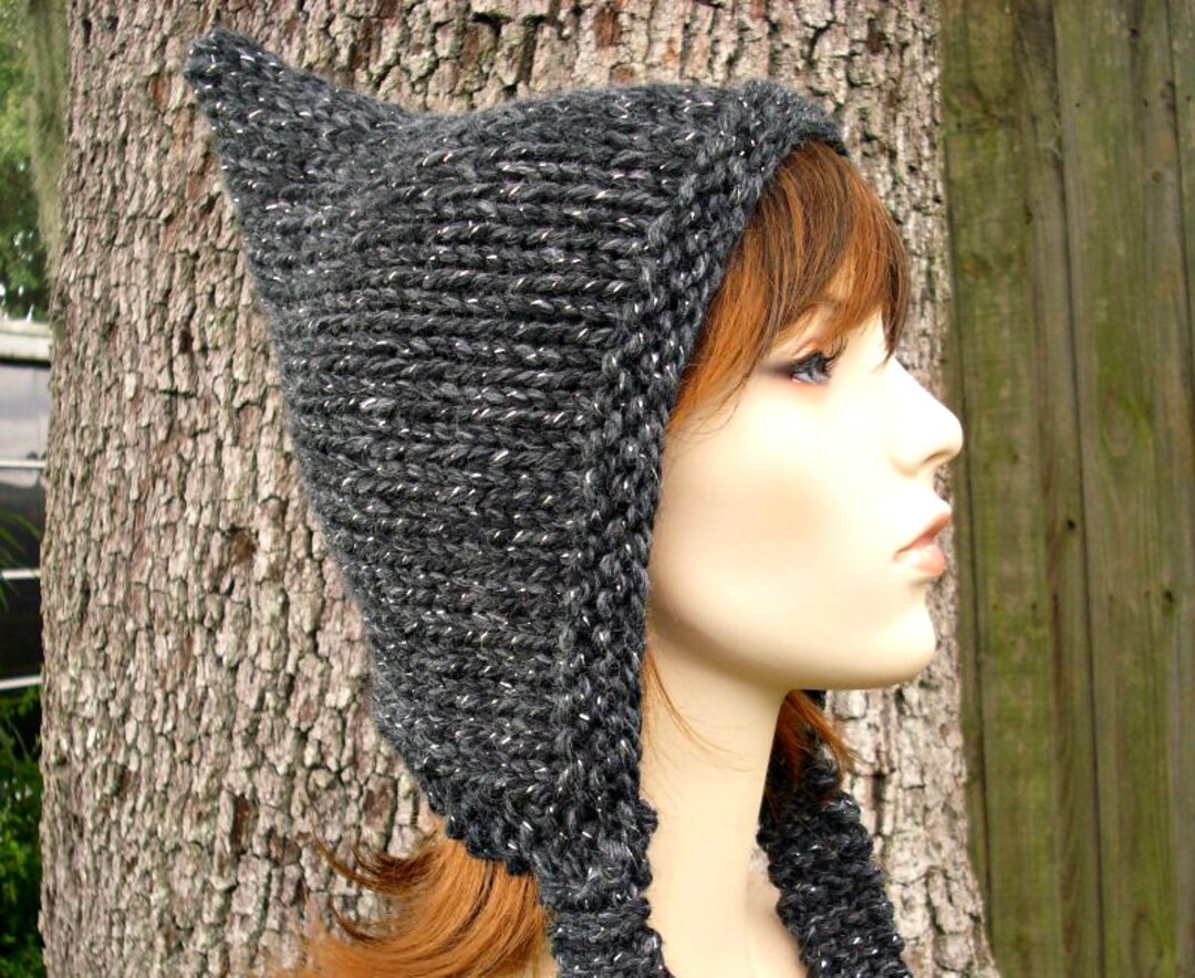Pixie Hat, Witch Hat, Chunky Knit Hat, Womens Hat, Mens Hat, Winter Hat ...