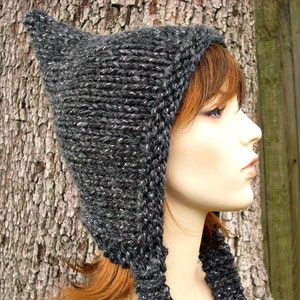 Pixie Hat, Witch Hat, Chunky Knit Hat, Womens Hat, Mens Hat, Winter Hat ...