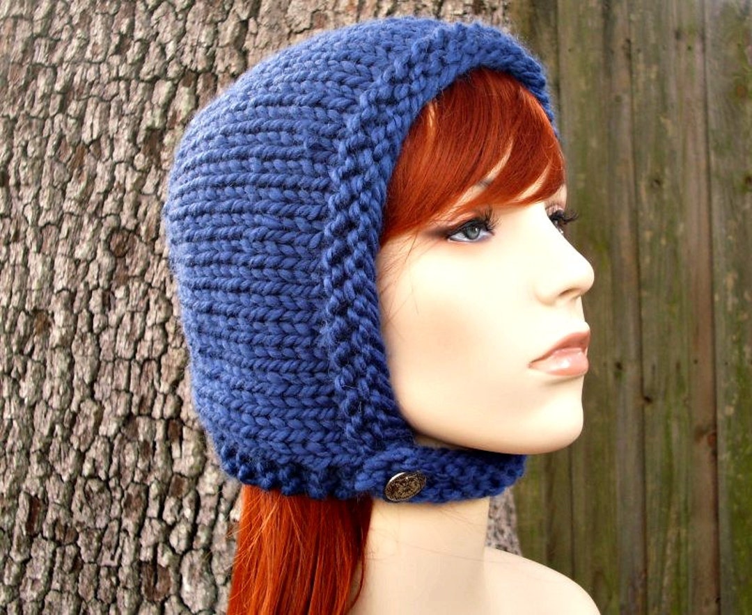 Aviator Hat Chunky Knit Hat Womens Hat Winter Hat Womens Accessories ...