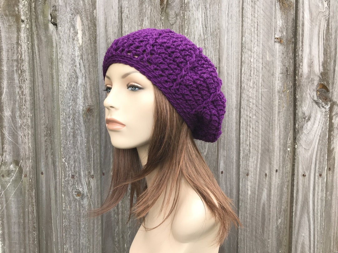 Crochet Hat, Crochet Beret, Crochet Tam, Crochet Cap, Womens Hat, Mens ...