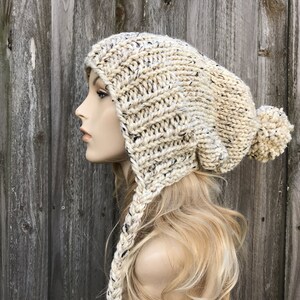 Extra Long Slouchy Hat, Chunky Knit Hat, Womens Hat, Mens Hat, Knit ...