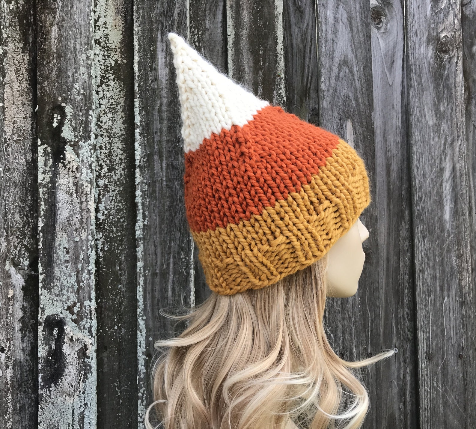 Candy Corn Hat Candy Corn Beanie Halloween Hat Womens Hat - Etsy
