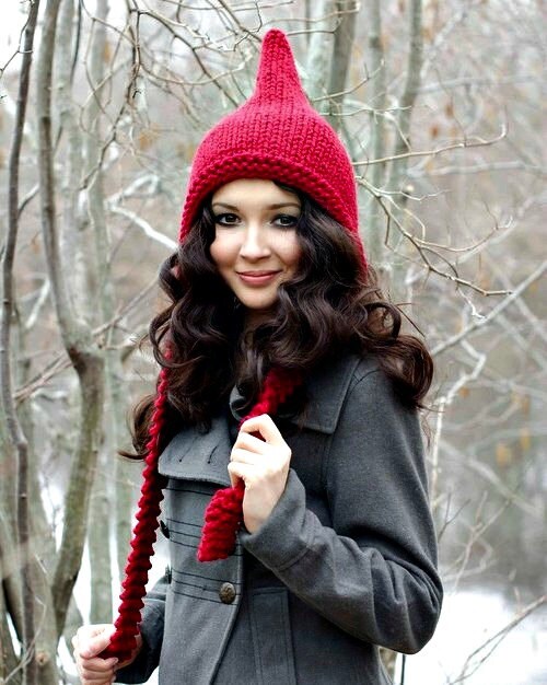 Adult Pixie Hat Elf Hat Chunky Knit Hat Womens Hat Winter | Etsy