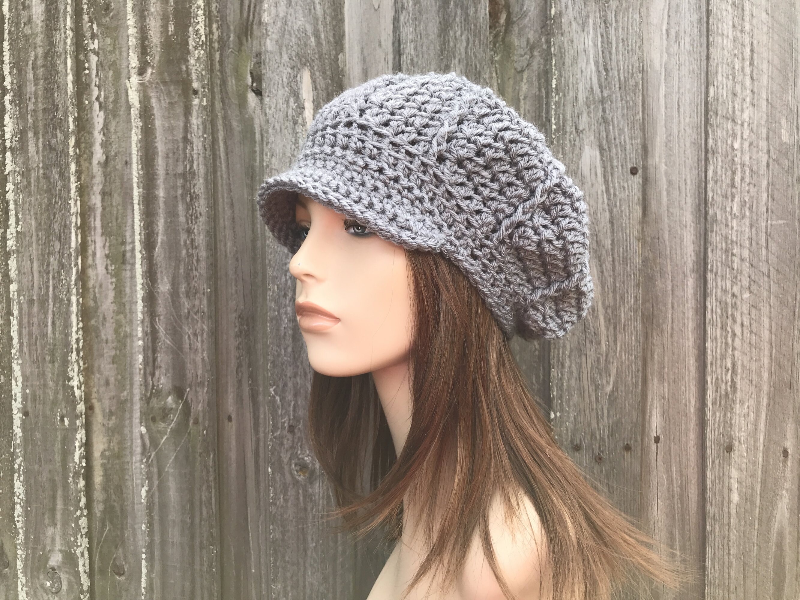 Crochet Hat Handmade Hat with Brim Newsboy Hat Crochet Cap | Etsy