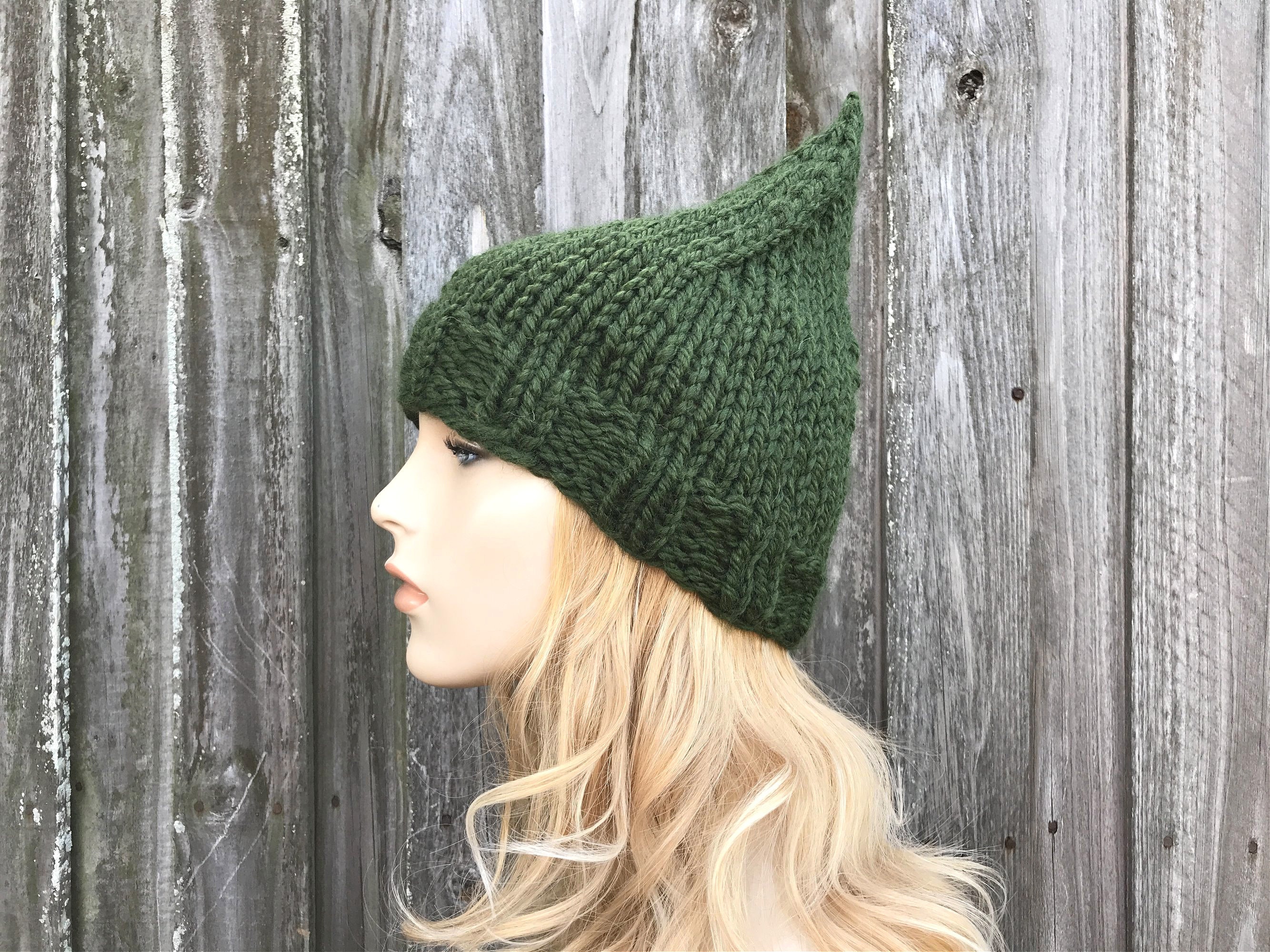 Gnome Hat Pattern Knit Hat Pattern Knitting Pattern Womens - Etsy
