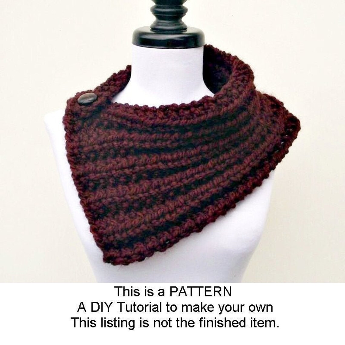 Instant Download Knitting Pattern PDF - Knit Cowl Scarf Knitting ...