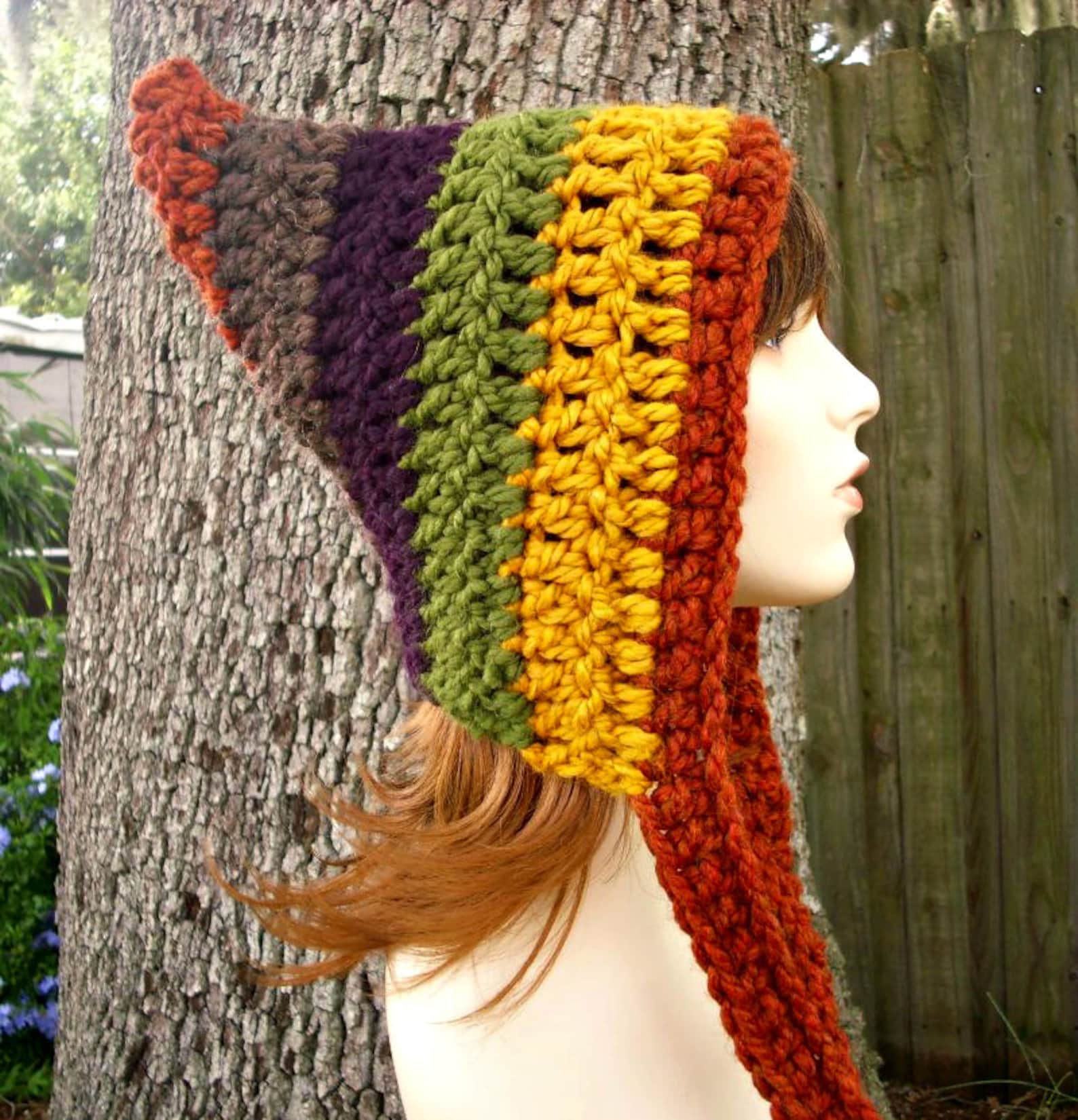 Pixie Hood Crochet Hat Pixie Hat Womens or Teens Winter | Etsy