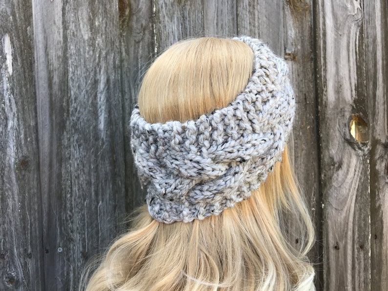 Chunky Knit Headband, Knit Earwarmer, Womens Headband, Mens Headband ...