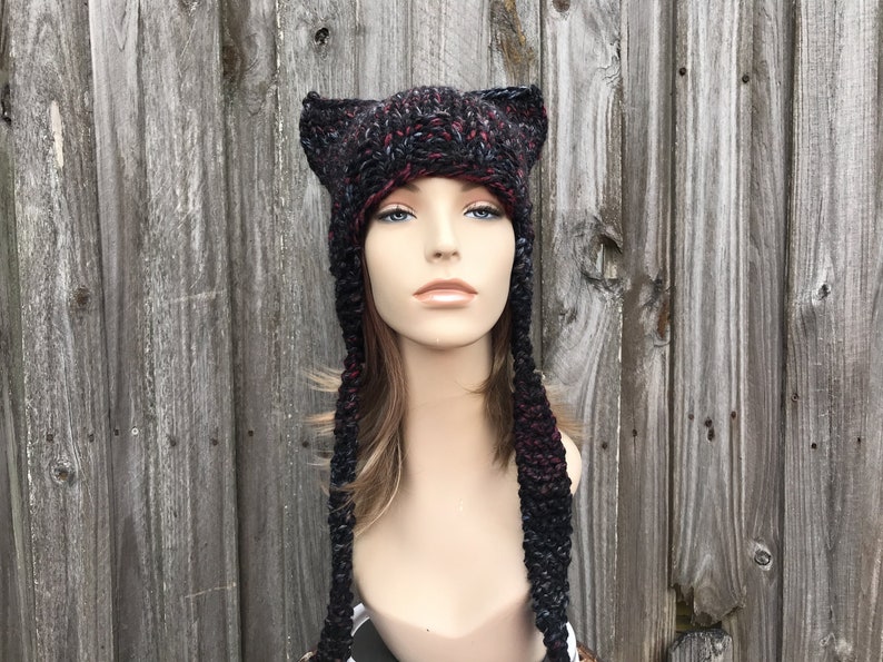 Blackstone Black Cat Hat Halloween Hat Chunky Knit Hat - Etsy