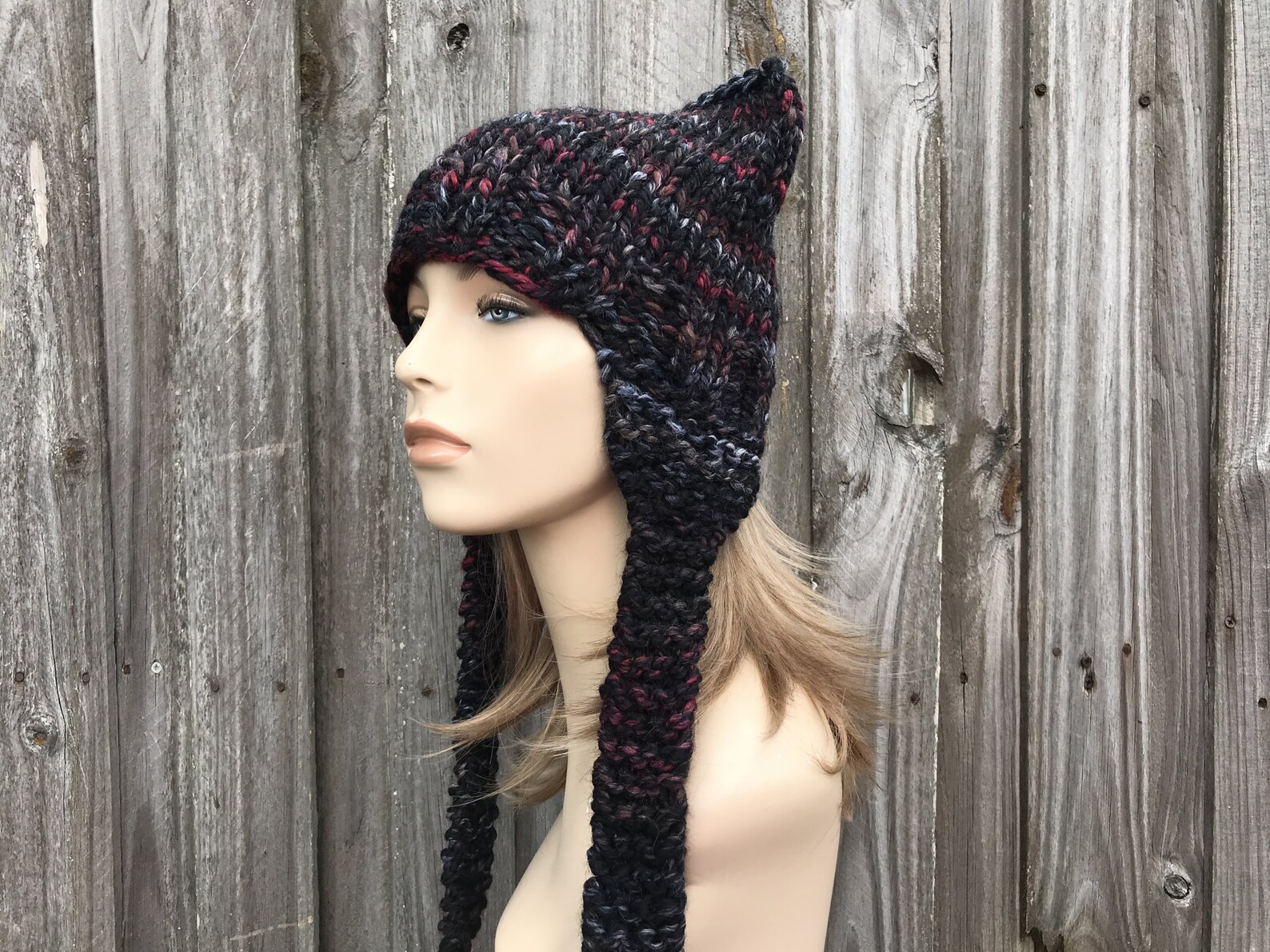 Blackstone Black Cat Hat Halloween Hat Chunky Knit Hat - Etsy