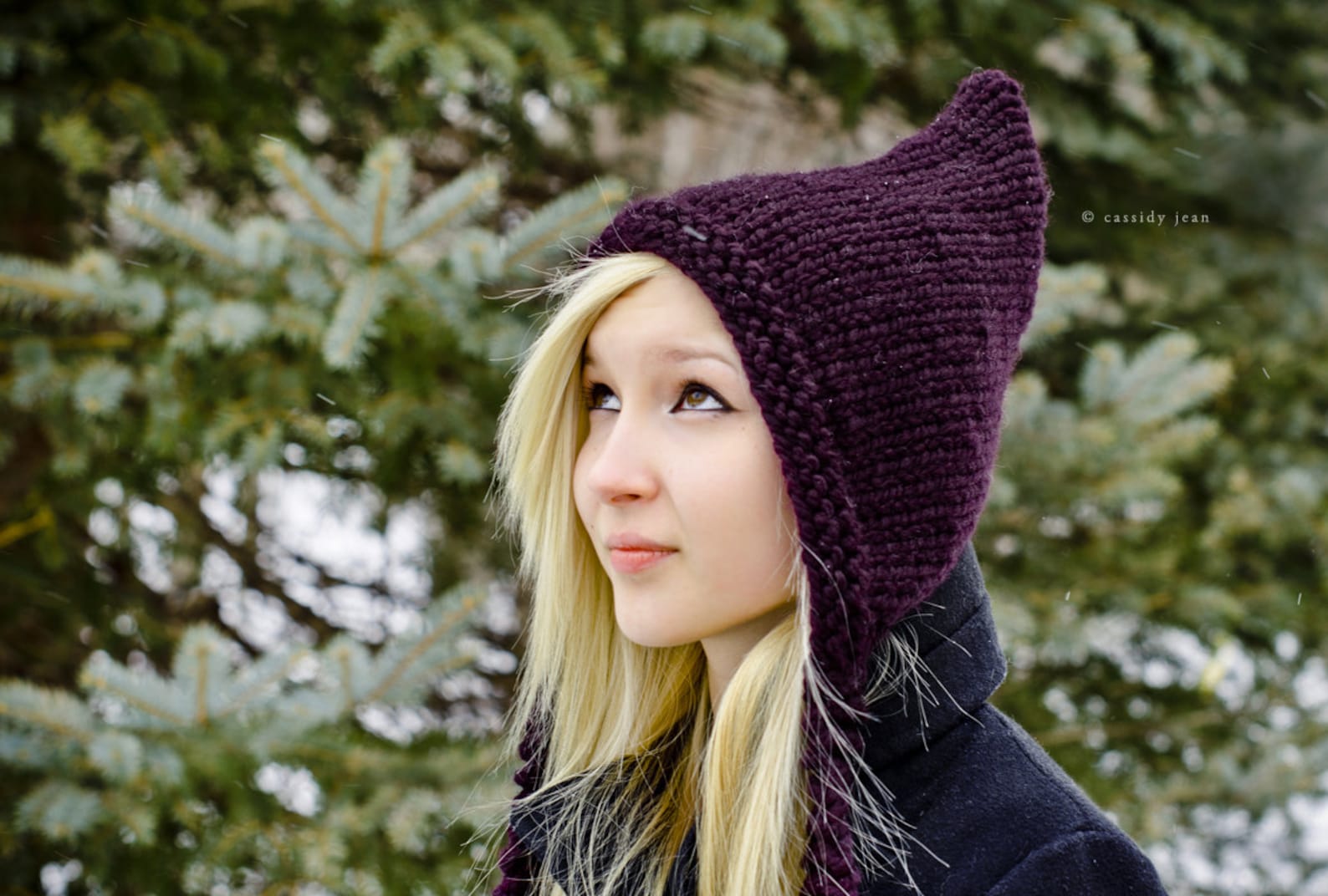 Knitted Hat Pattern Pixie Hat Knitting Pattern Chunky Knit - Etsy