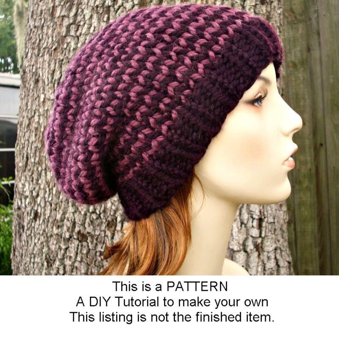 Chunky Knit Hat Pattern Easy Knitting Pattern Knit Beanie | Etsy