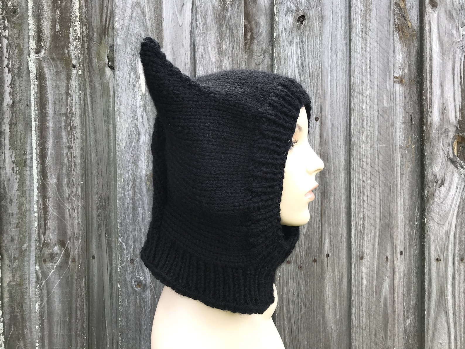 Knit Hat Pattern Cat Balaclava Pattern Knit Cat Hat Pattern | Etsy