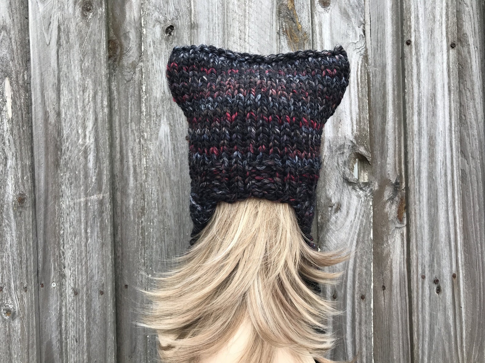 Blackstone Black Cat Hat Halloween Hat Chunky Knit Hat - Etsy