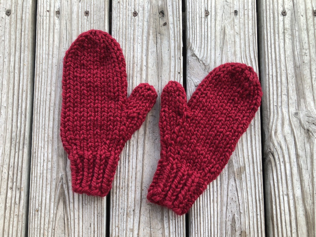 Hand Knit Mittens Womens Mittens Adult Mittens Winter - Etsy