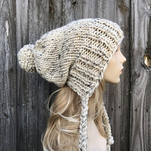 Extra Long Slouchy Hat, Chunky Knit Hat, Womens Hat, Mens Hat, Knit ...