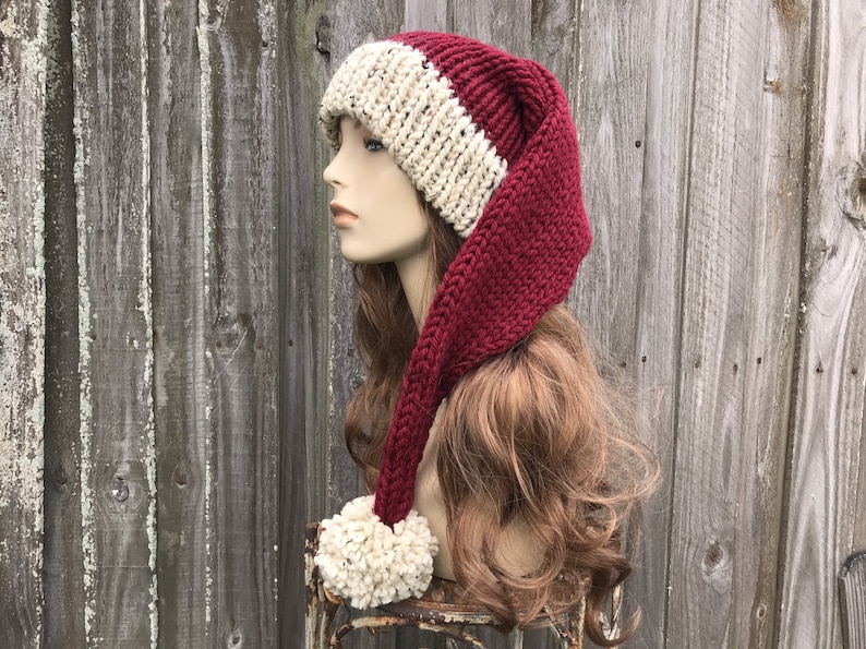 Extra Long Stocking Cap Rustic Santa Hat Santa Claus Hat - Etsy