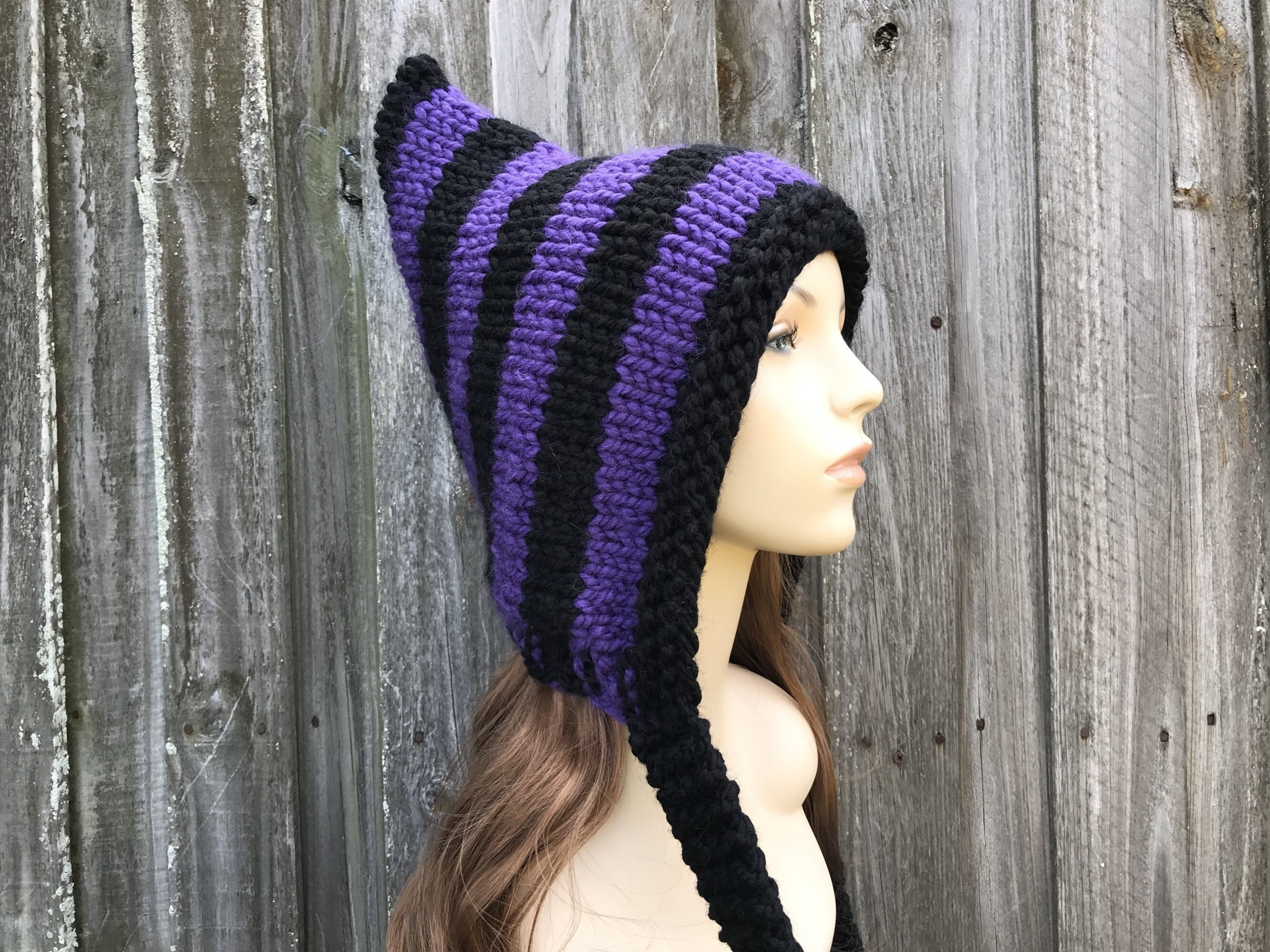 Witch Hat Halloween Hat Halloween Costume Purple and Black | Etsy