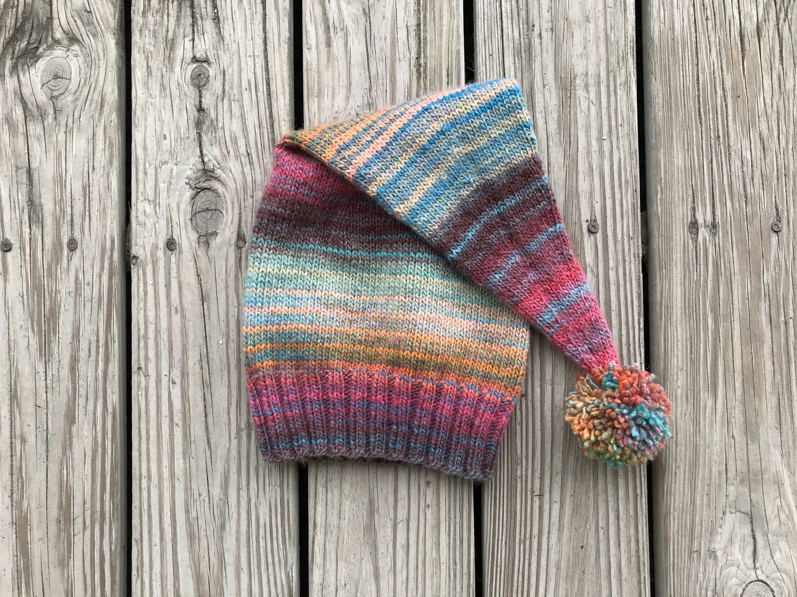 Knit Hat Pattern Stocking Cap Knitting Pattern Womens Hat | Etsy