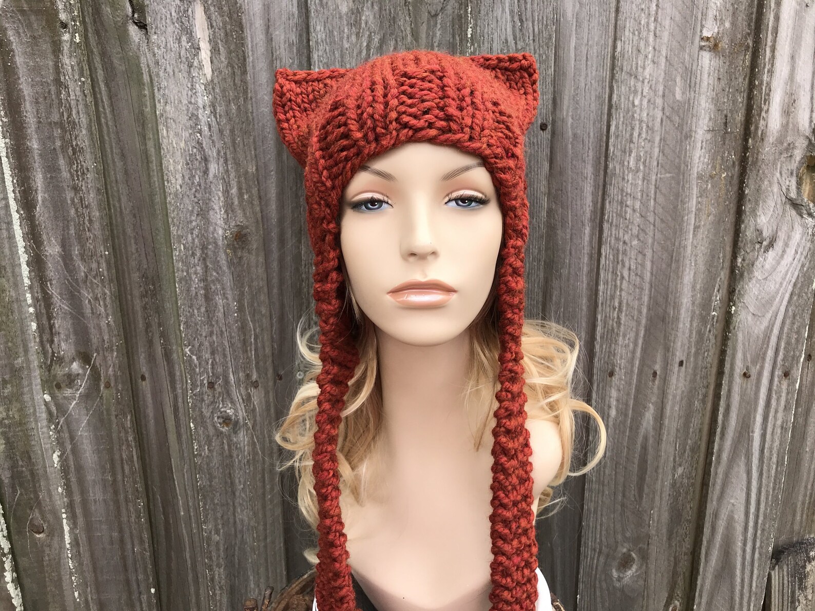 Knit Cat Hat Knitting Pattern Knit Hat Pattern Ear Flap Hat Etsy
