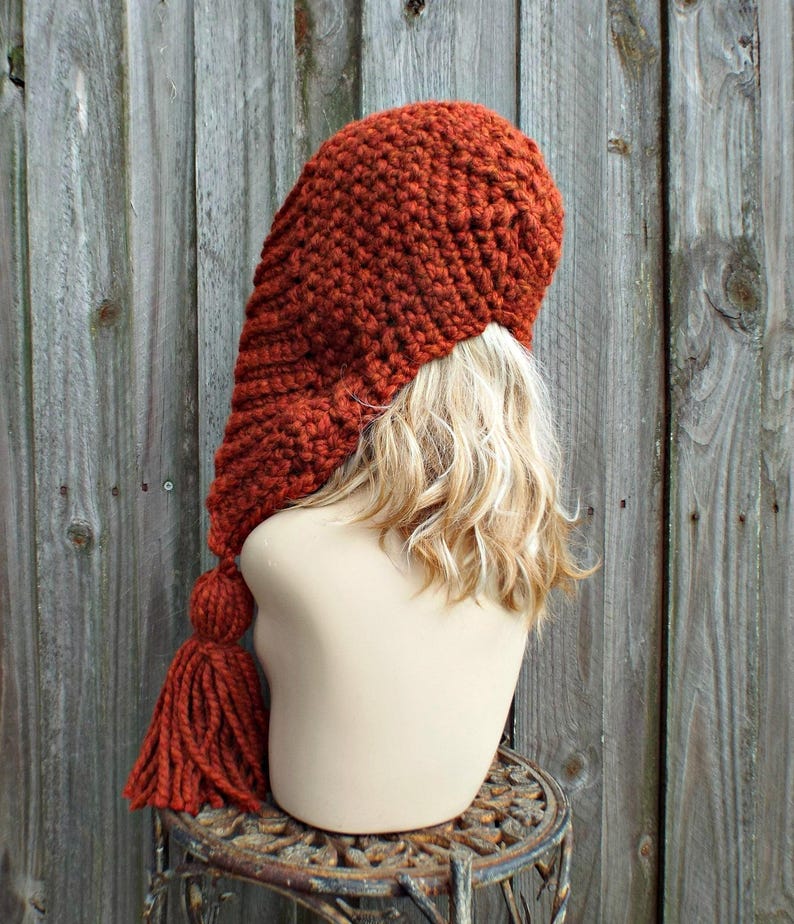 Women's Hood Crochet Hat With Tassels Womens Hat Winter | Etsy