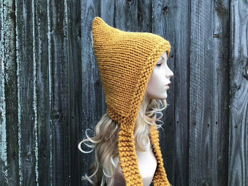 Witch Hat Pixie Hat Elf Hat Womens Hat Pixie Hood Chunky - Etsy