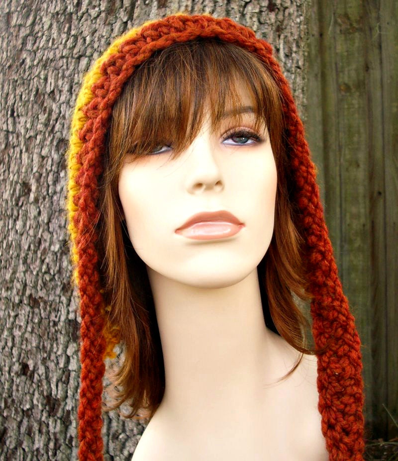 Pixie Hood Crochet Hat Pixie Hat Womens or Teens Winter | Etsy