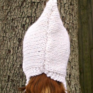 Pixie Hood, Chunky Knit Hat, Pixie Hat, Womens Hat, Winter Hat, Adult ...