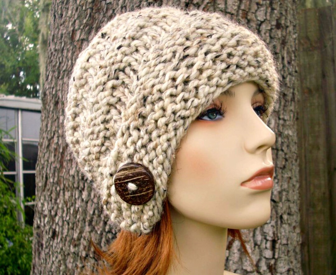 Chunky Knit Hat Womens Hat Winter Hat Hand Knitted Beanie - Etsy