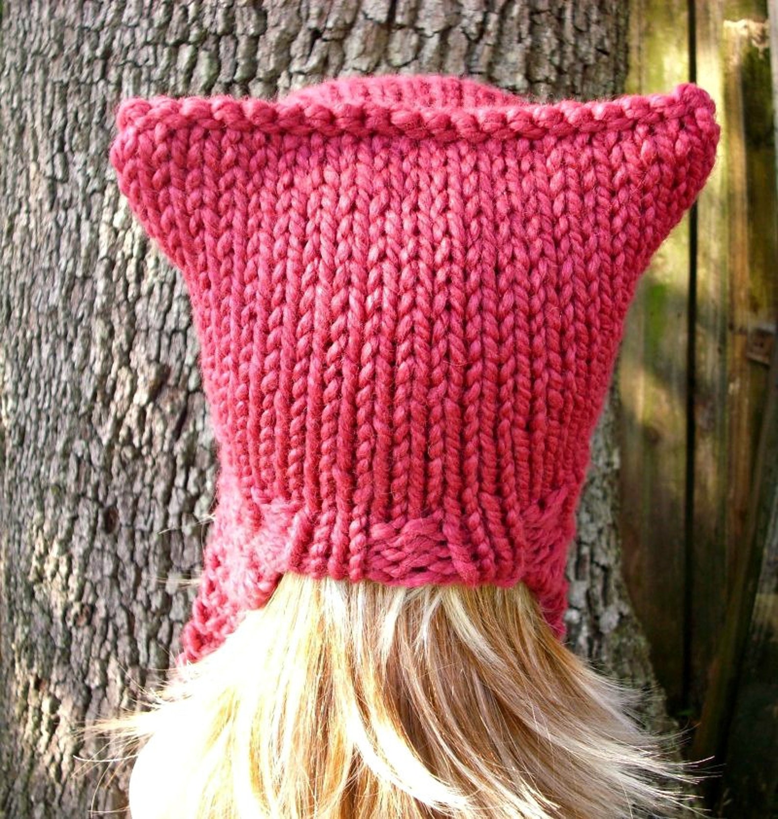 Pink Pussyhat Pink Cat Hat Womens Hat Pink Ear Flap Cat Hat | Etsy