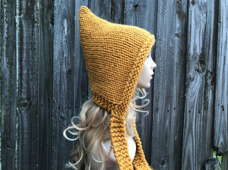 Witch Hat Pixie Hat Elf Hat Womens Hat Pixie Hood Chunky - Etsy