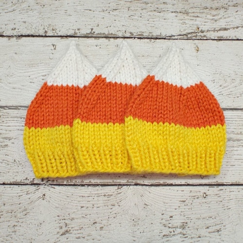 Candy Corn Hat Pattern Knitting Pattern Knit Hat Pattern - Etsy