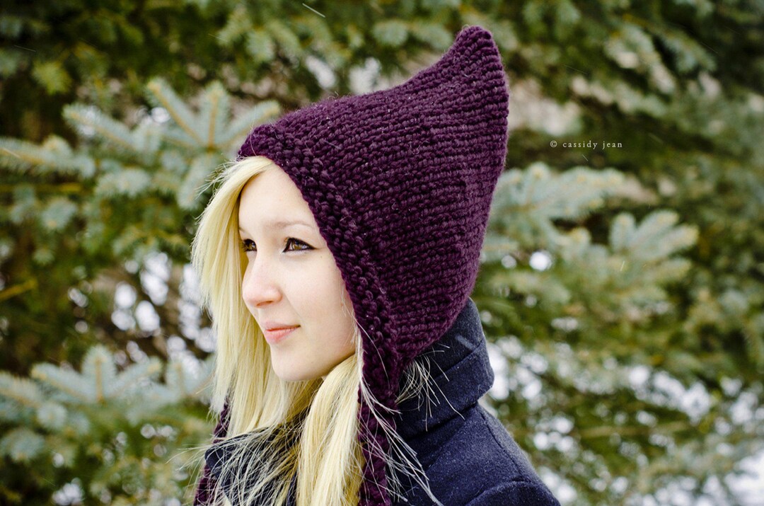 Adult Pixie Hat, Elf Hat, Gnome Hat, Chunky Knit Hat, Womens Hat, Mens ...