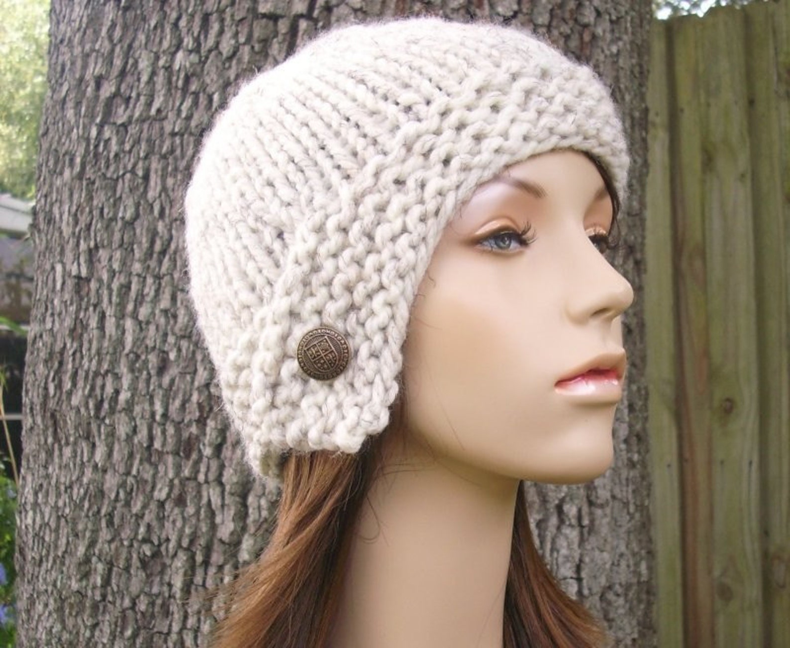 Knit Cloche Hat Chunky Knit Hat Womens Hat Knit Beanie - Etsy